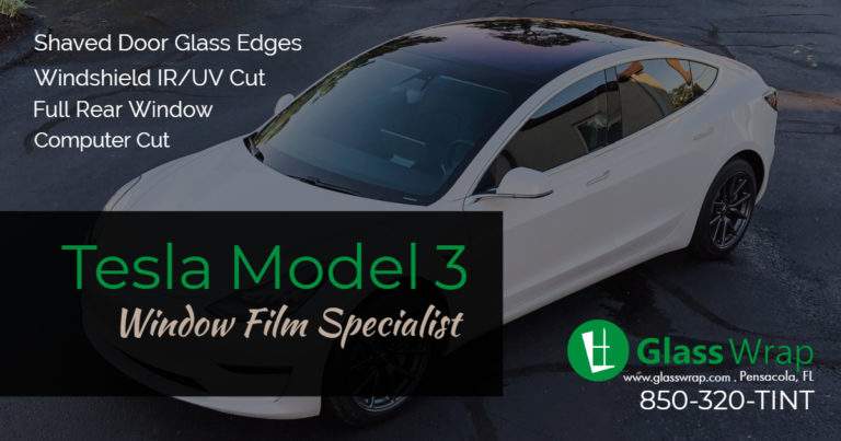 Tesla Model 3 Window Tinting in Pensacola | Glass Wrap – Window Tinting ...